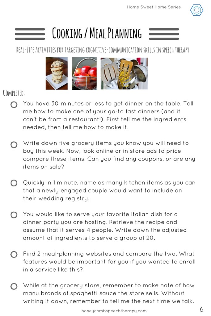 Home Sweet Home Series - Honeycomb Speech Therapy