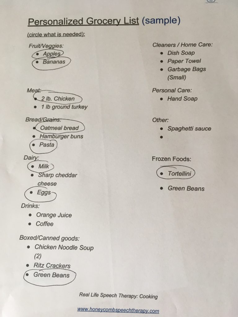 Cooking: Real Life Speech Therapy - Honeycomb Speech Therapy