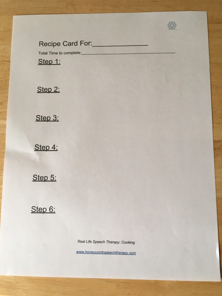 Cooking: Real Life Speech Therapy - Honeycomb Speech Therapy